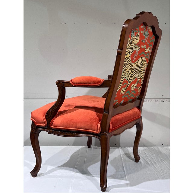 Louis XV Style Bérgere Chairs Rococo Carved Frames With Clarence House ...