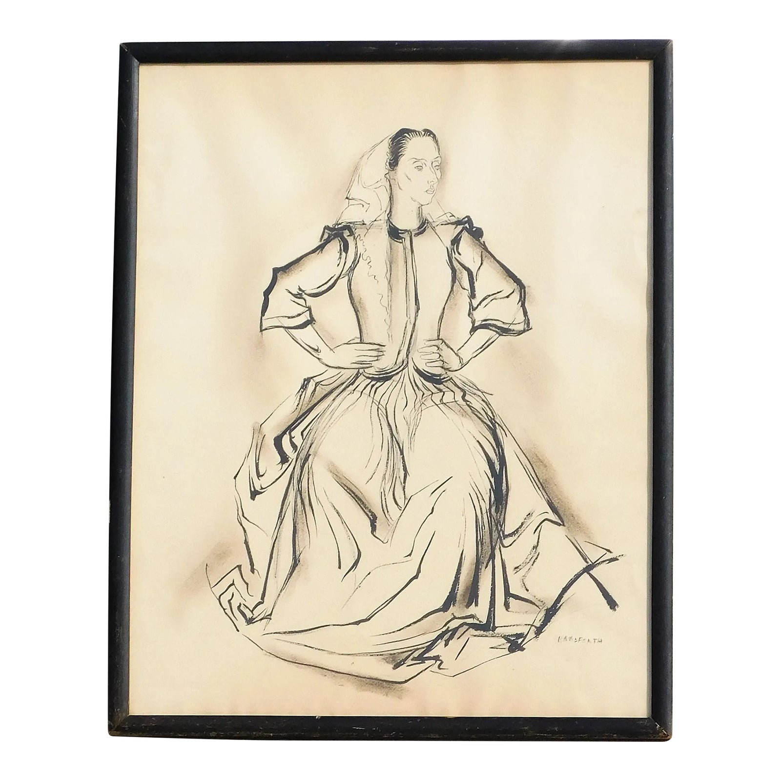 Thomas Handforth B.1897 Wa/Ca Artist, Mixed Media 18 X 24 | Chairish