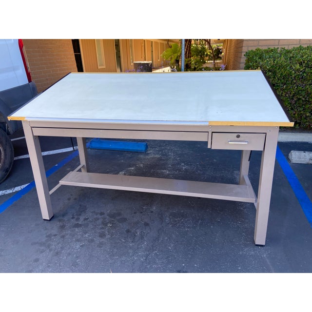 1980s Vintage Mid Century Modern Mayline Drafting Table | Chairish