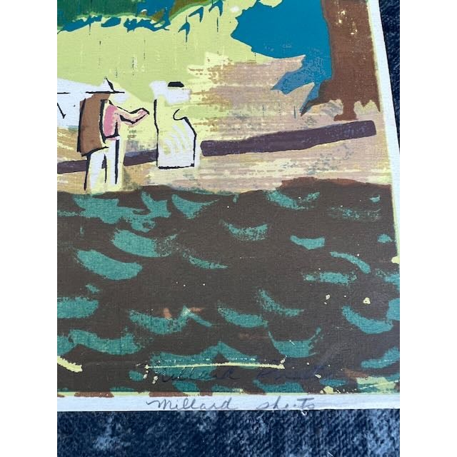 Mid 20th Century Millard Sheets Tropical Paradise Color Block Print ...