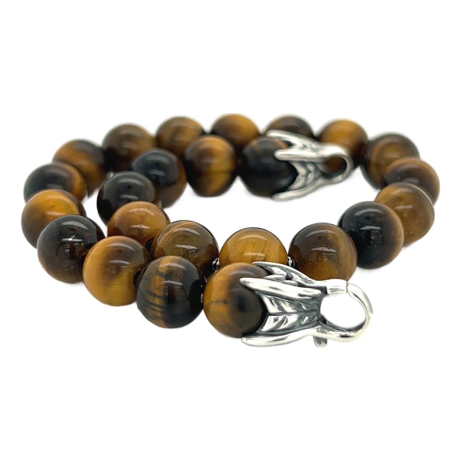 1990s David Yurman Authentic Estate Tiger Eye Prayer Bead Bracelet 8 ...
