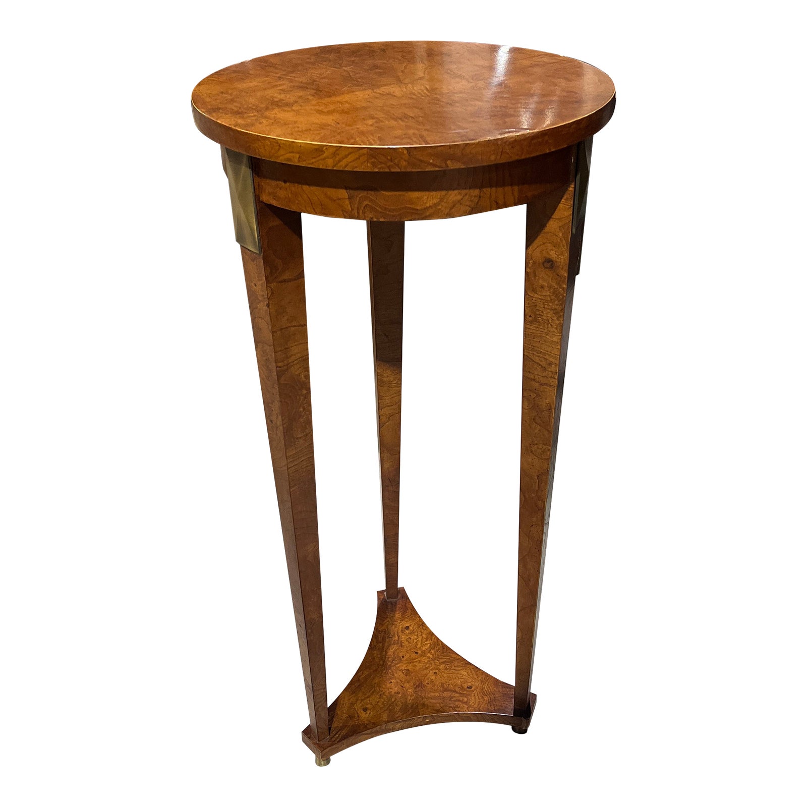Baker Small Burled Wood Two Tier Accent Table | Chairish