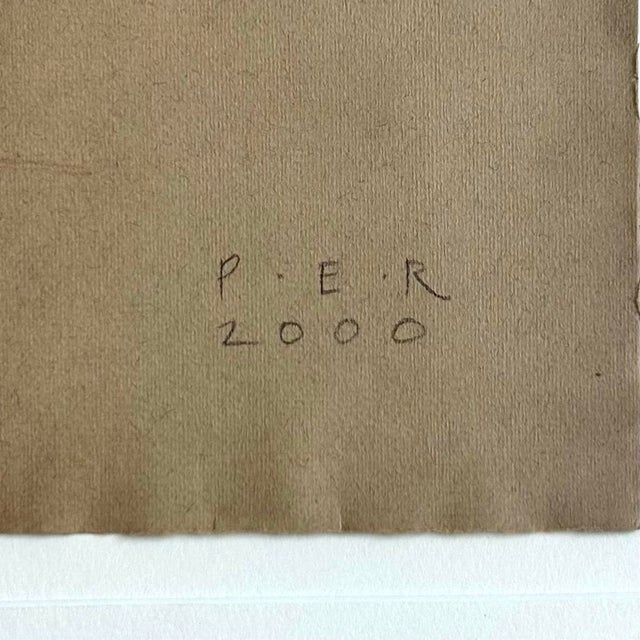 Vintage Boho Drawing of Reclined Man | Chairish