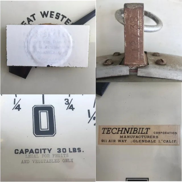 Vintage Hanging Double Sided Pan Scale, Western Mfg. Large Legal Trade ...