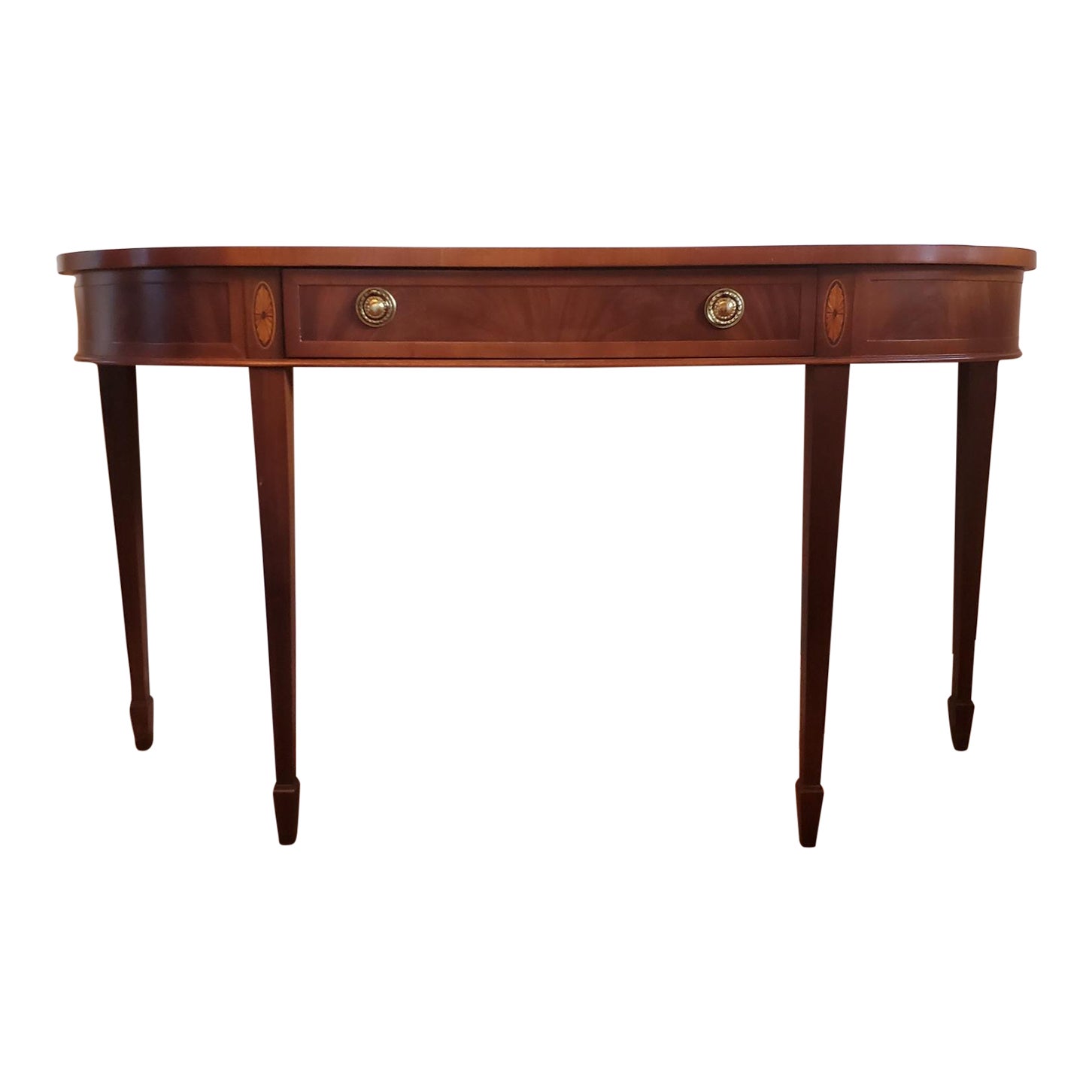 Late 20th Century Hekman Mahogany Console Entry or Sofa Table | Chairish