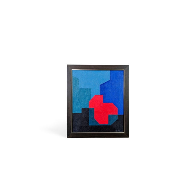 Charlotte Möck, Abstract Composition, Oil on Jute Canvas | Chairish
