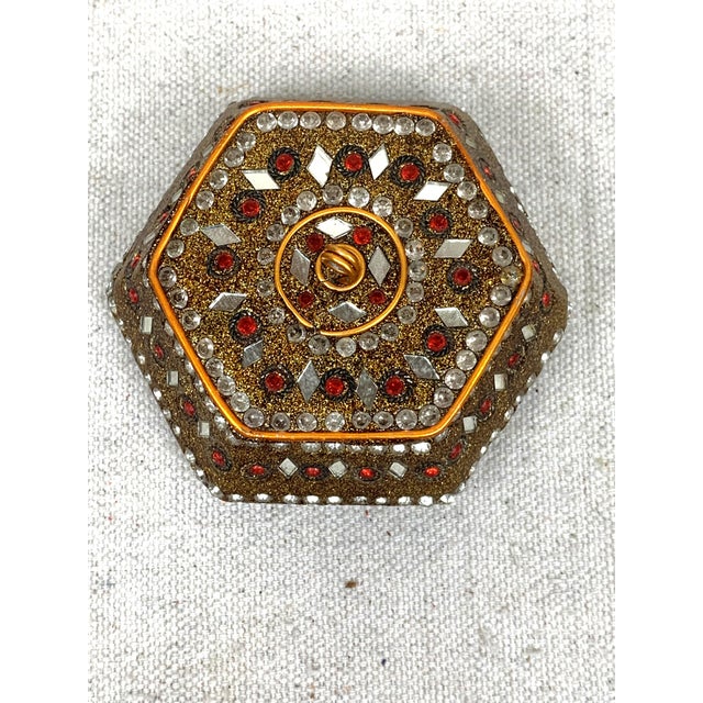 Small Decorative Hexagon Box | Chairish