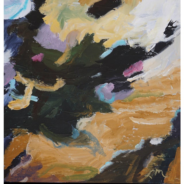 "Hummingbird Path" Abstract Painting by Laurie MacMillan, Framed | Chairish