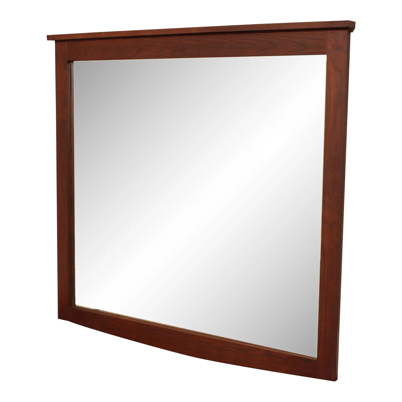 Durham Mission Style Oak Frame Wall Mirror | Chairish