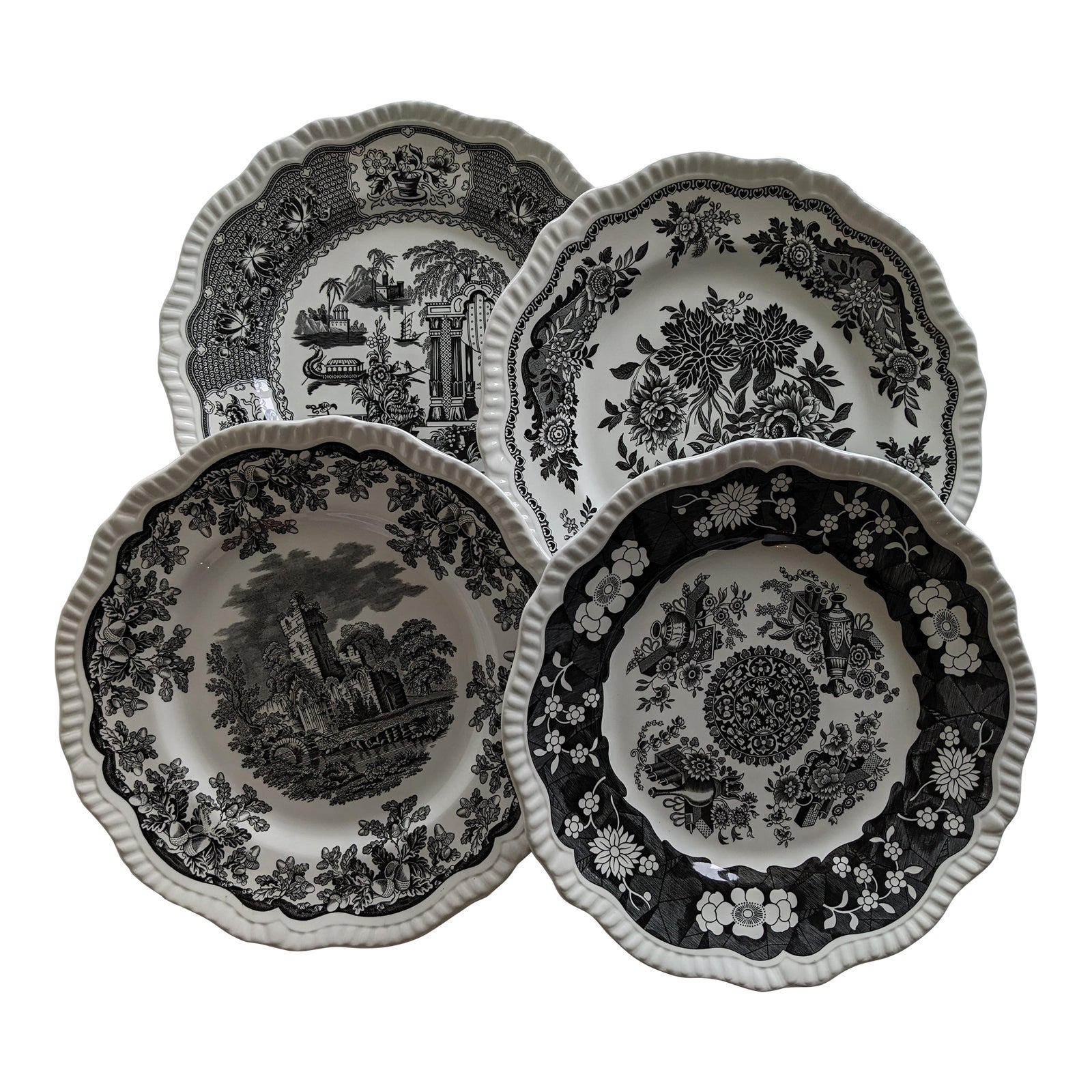 Beautiful Vintage Spode Plates Set of 4 Regency Series Originally ...