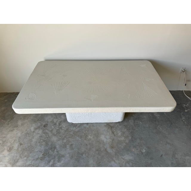 1980's J. Berdou Art Handmade Plaster Dining or Conference Table | Chairish