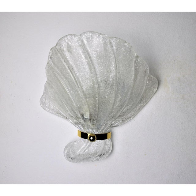 Shell Wall Lamp, Murano Glass, Italy, 1970 | Chairish