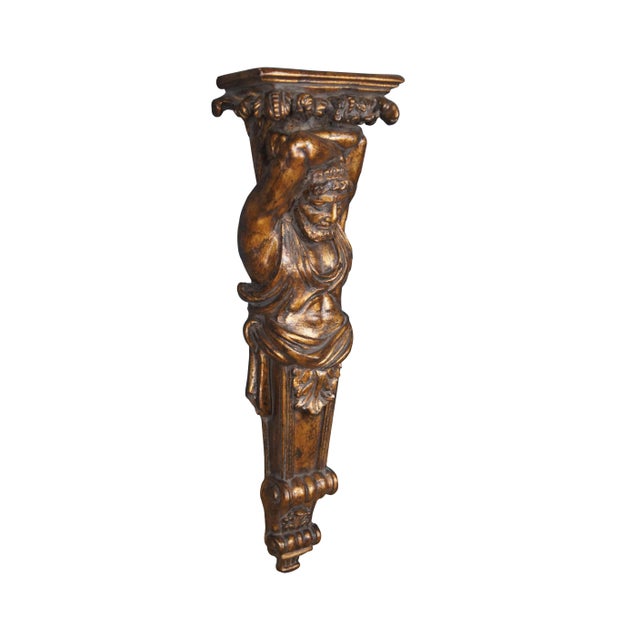 Mid 20th Century Grecian Atlas Figural Wall Corbel Shelf Sconce ...