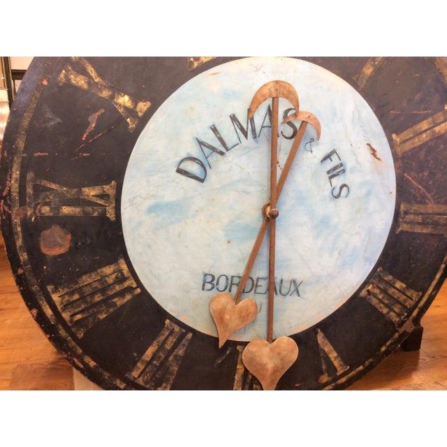 1910s Antique French Advertising Metal Clock | Chairish