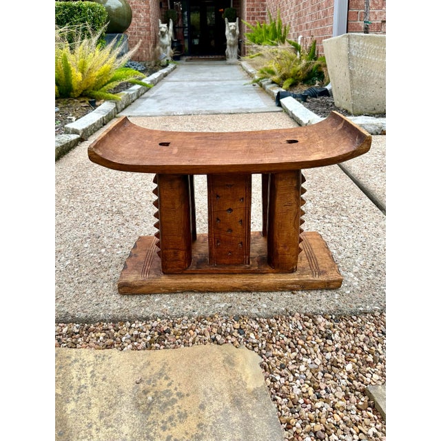 1940s Vintage African Ashanti Wood Tribal Stool Akan Stool From West ...