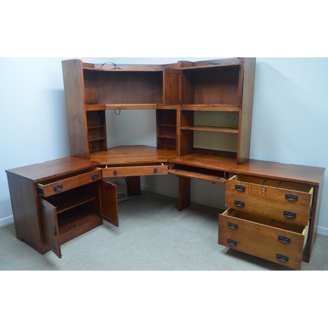Stickley Mission Oak Arts and Crafts Home Office Desk | Chairish