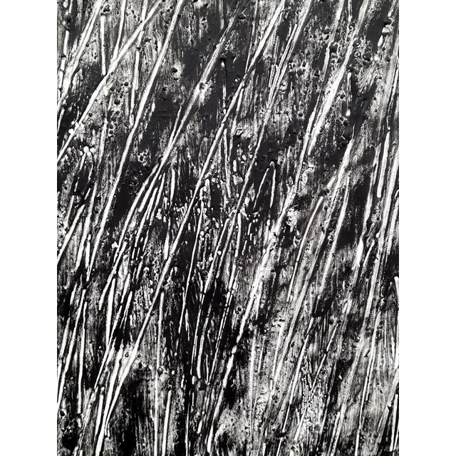 19.6" X 25.5" - Black and White Abstract Original Oil Painting ...
