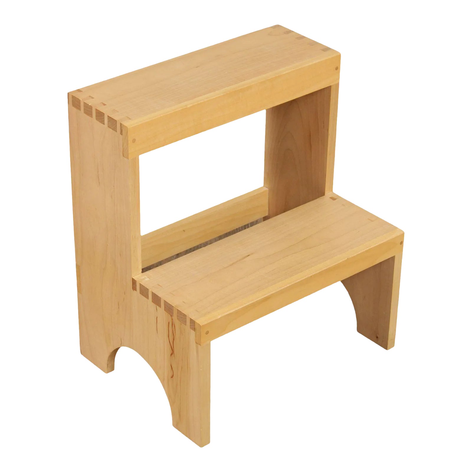 Hand Crafted Maple Dovetailed Bed Steps | Chairish