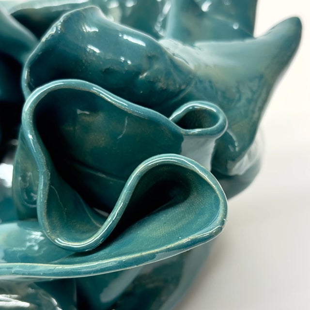 Deep Green Monumental Ceramic Sculptural Bowl by Barbara Wakefield ...