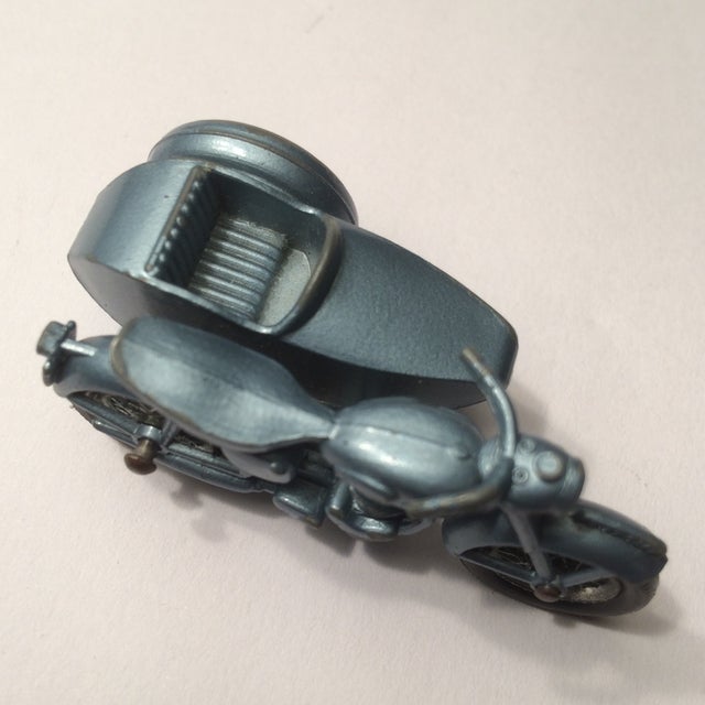 Matchbox No.4 Blue Triumph Motorcycle With Sidecar | Chairish