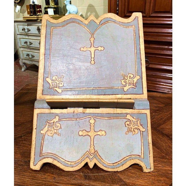 18th Century Italian Carved Giltwood and Painted Holy Bible Folding ...