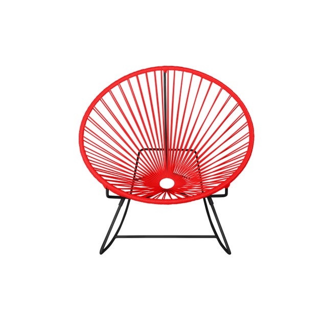 Innit Rocker - Red on Black | Chairish