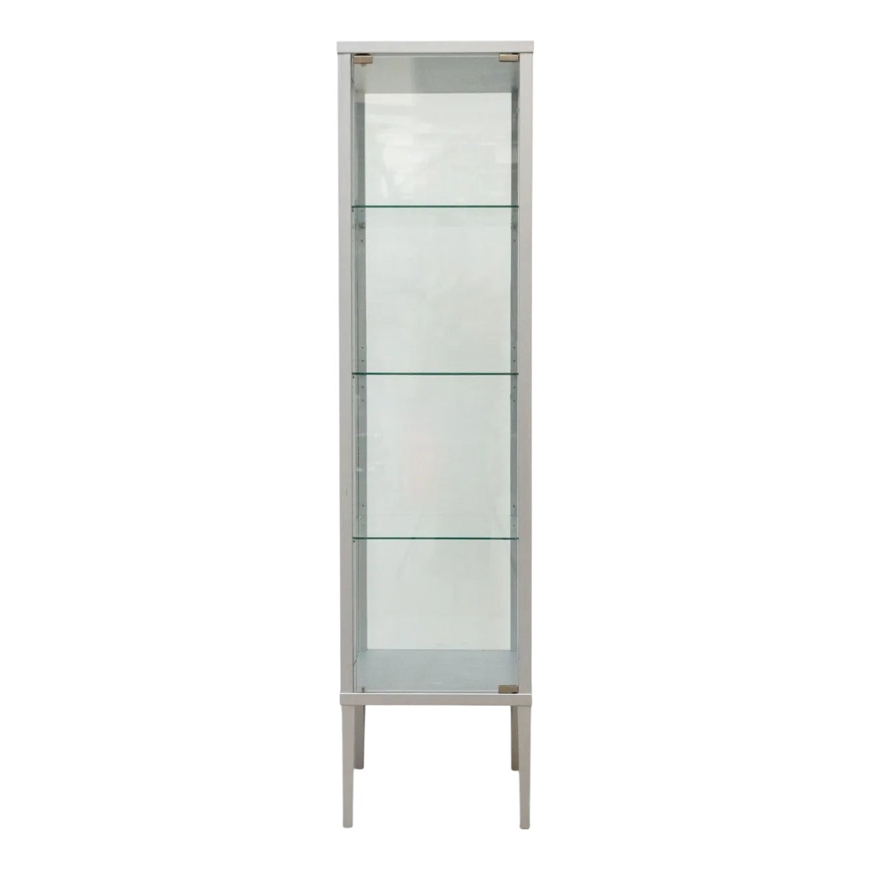 Display Cabinet in Silver Lacquered Wood | Chairish