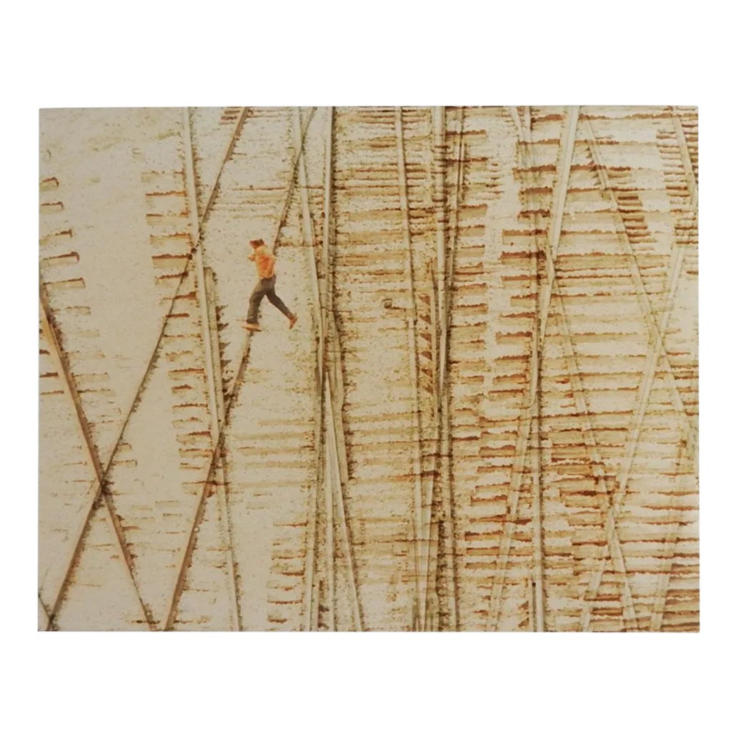 Vintage Abstract Richard Bray Man and Tracks Photograph | Chairish