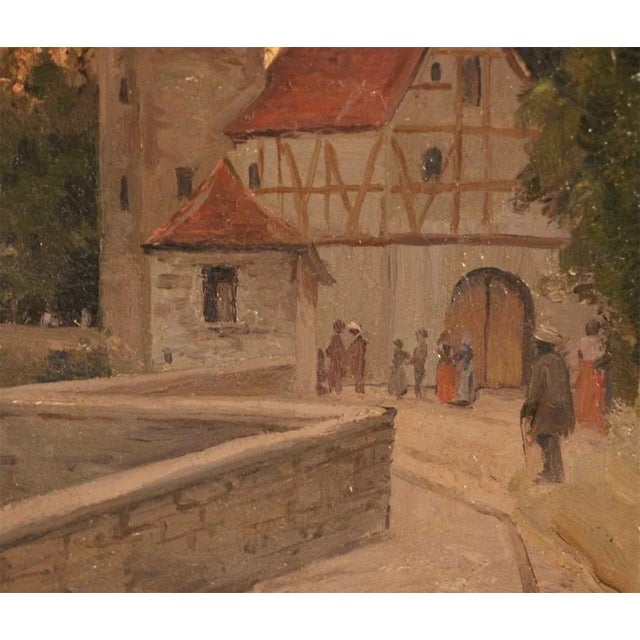 Martin B. Leisser, Scene in a Castle Park, 1911, Oil on Cardboard ...