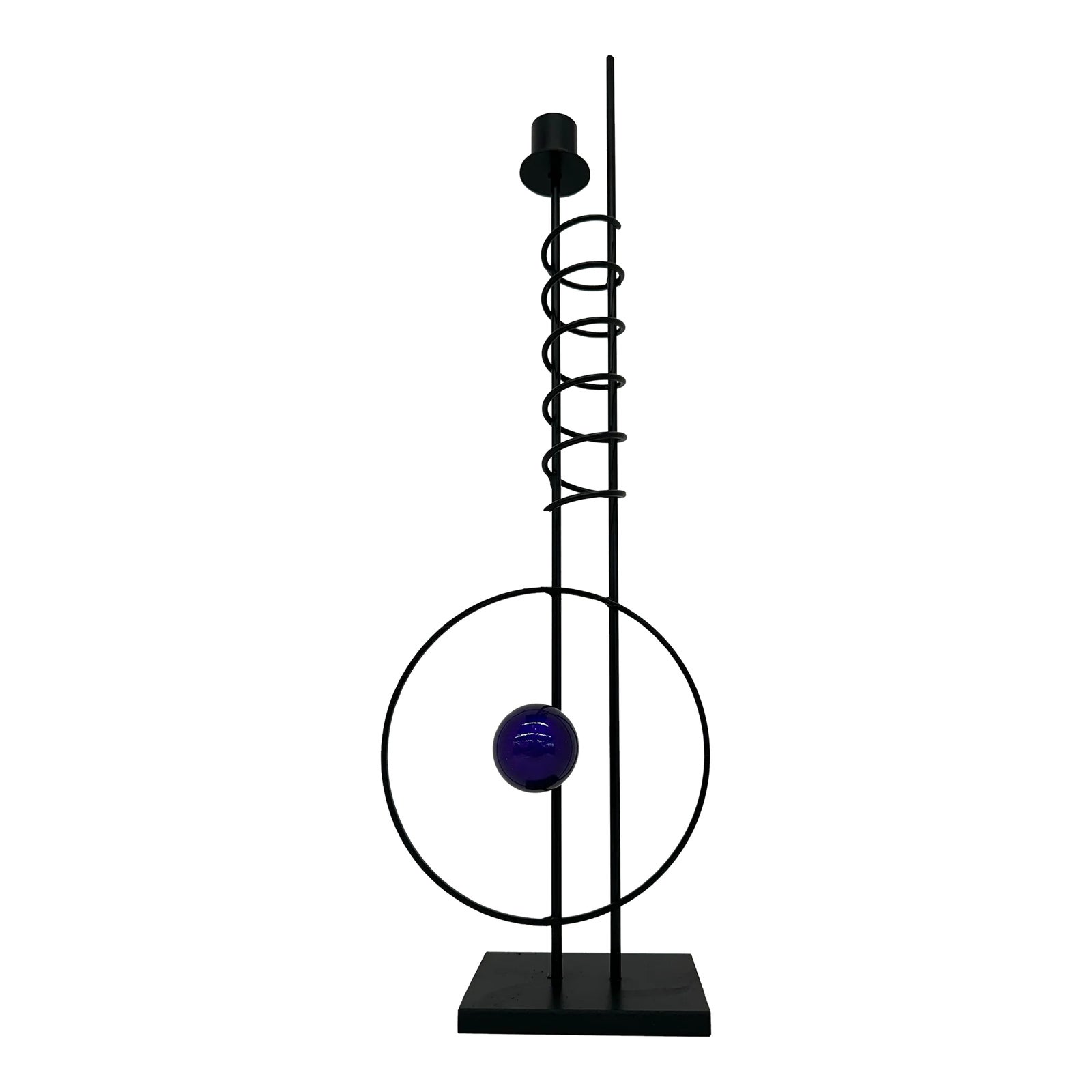 Rick Martin 1997 Signed Handcrafted Memphis Design Pop Art Candlestick ...