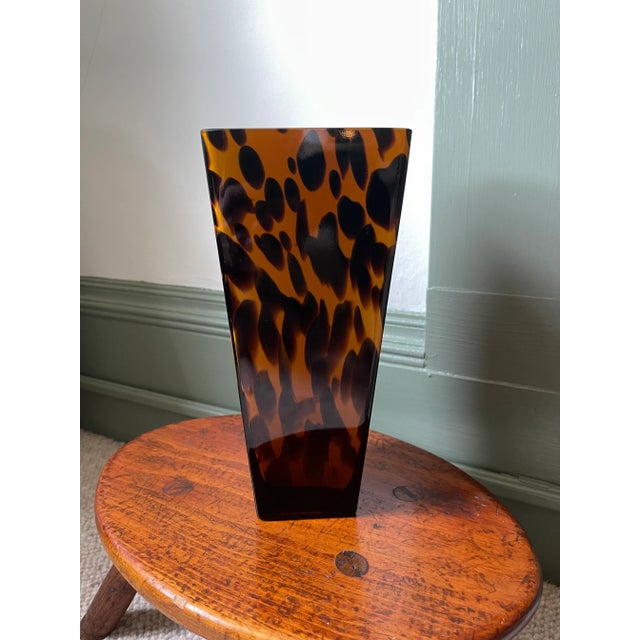 Vintage Bombay Co. Glass Tortoise Vase | Chairish