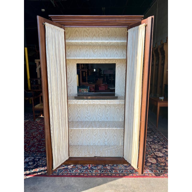 Vintage 20th Century Carved Walnut Louis XIV Style Armoire With Custom ...