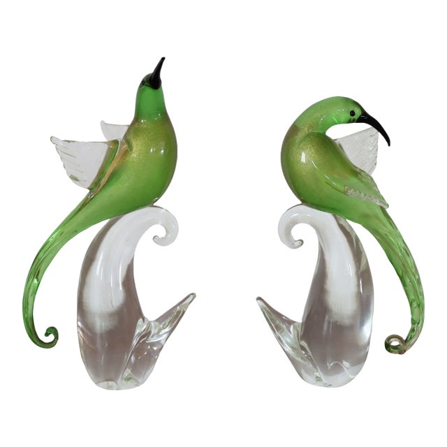 Murano Glass Birds Pair Chairish
