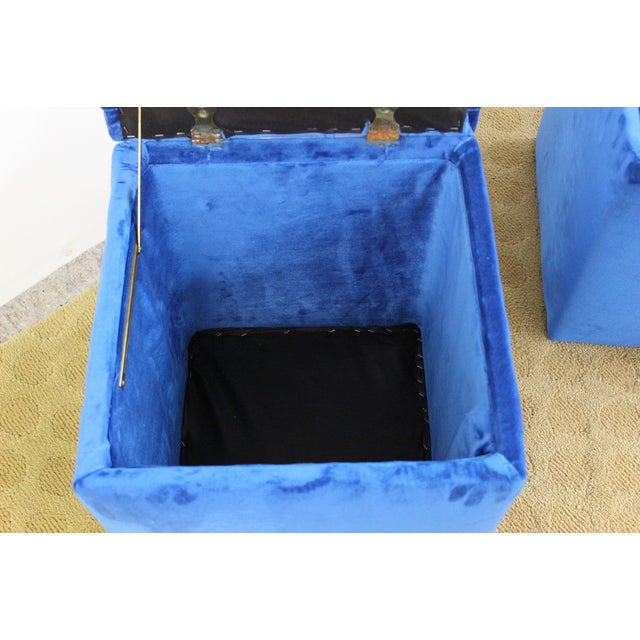 Mid Century Modern Small Storage Stools -- A Pair | Chairish