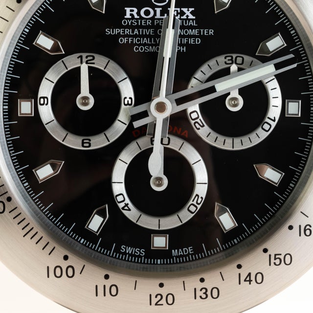 Oyster Perpetual Silver Daytona Desk Clock from Rolex | Chairish