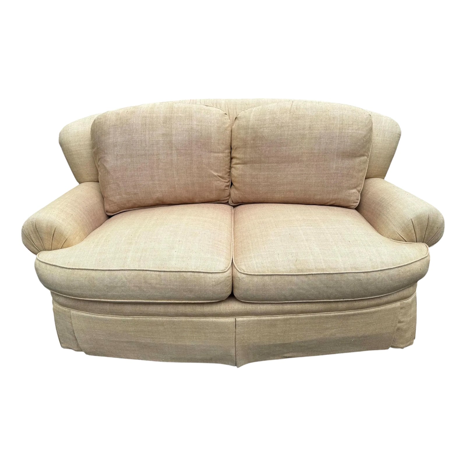 Late 20th Century Pearson Linen Upholstered Loveseat | Chairish