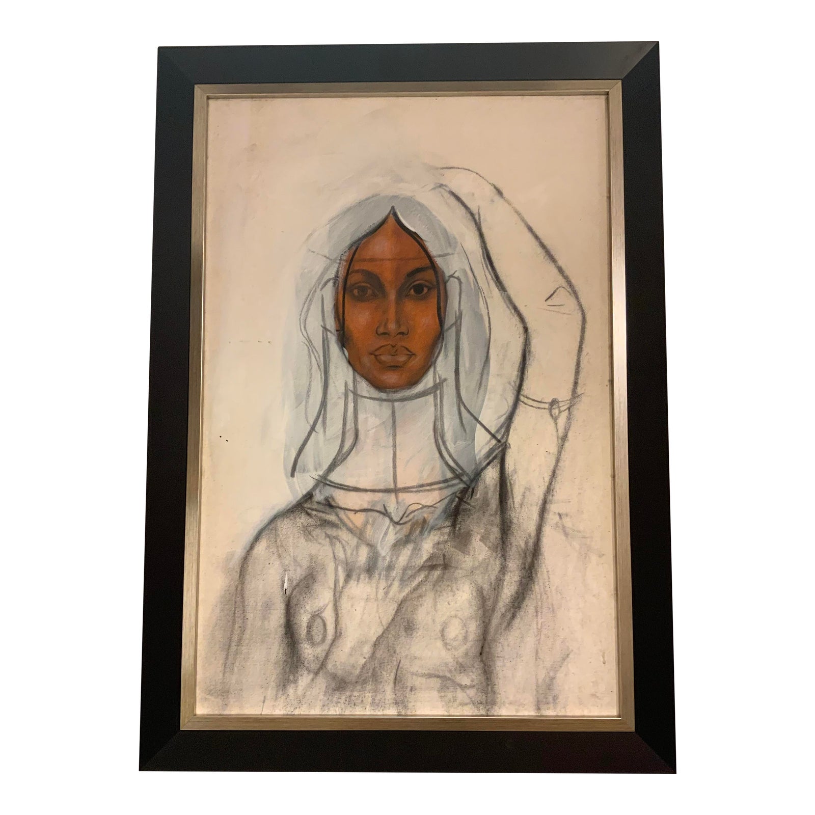 “Portrait Xii” of a Queen Drawing on Canvas | Chairish