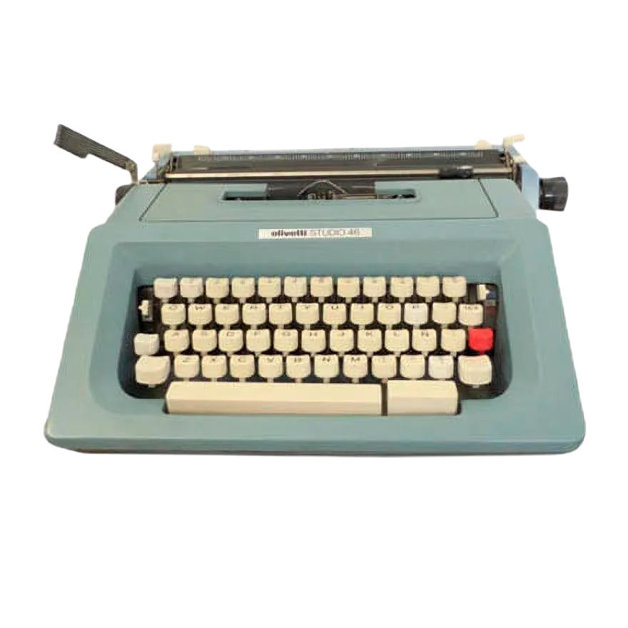 Vintage Studio 46 Typewriter with Spanish Keyboard from Olivetti | Chairish