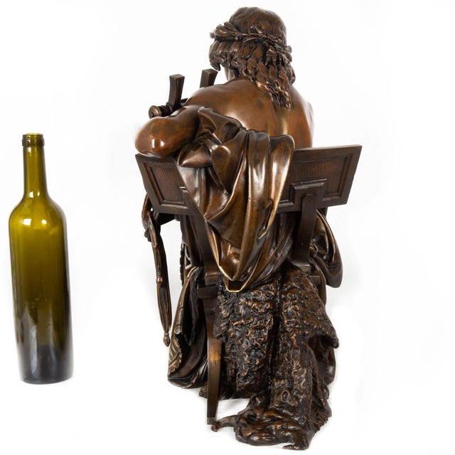 French Antique Bronze Sculpture of “Orpheus” by Albert Carrier-Belleuse ...