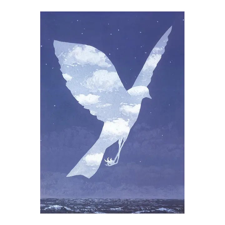 2015 Rene Magritte 'L'Entree en Scene (no border)' Surrealism Blue ...