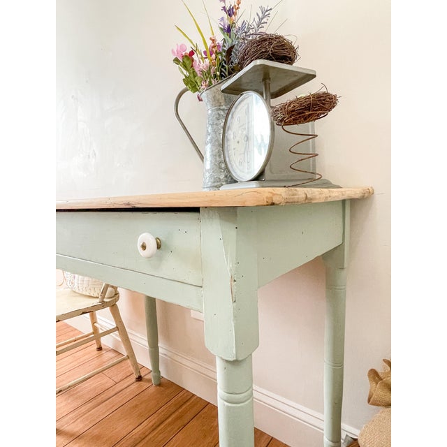 Late 19th Century Early Antique Pine One Drawer Table | Chairish