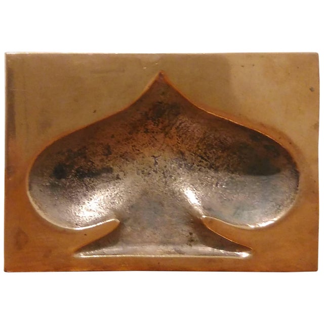 Heavy Solid Bronze Clover Shaped Paperweight, France, 1970s | Chairish