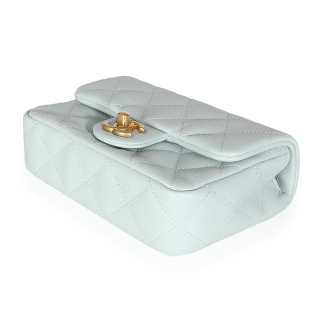 Chanel 24P Blue Quilted Caviar Sweetheart Crush Mini Flap Bag | Chairish