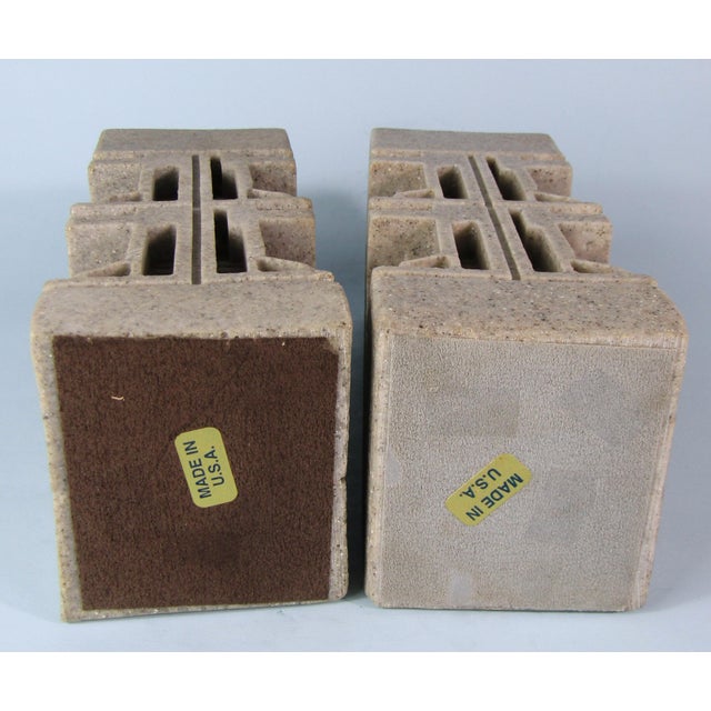 Late 20th Century Frank Lloyd Wright Style Textile Block Architectural ...