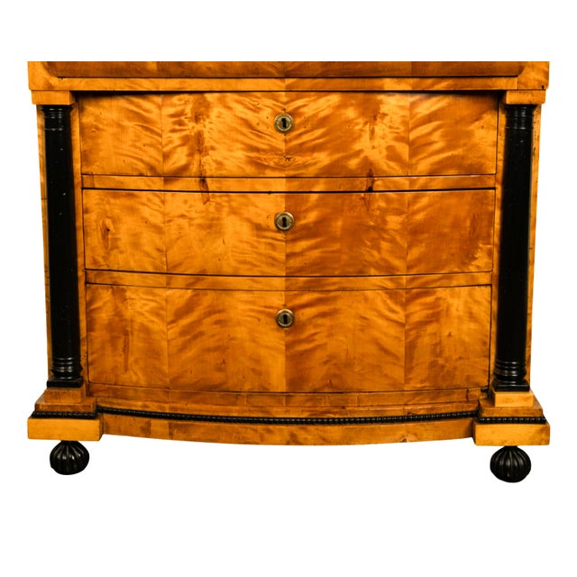 Antique Austrian Biedermeier Golden Birch Ebony Chest of Drawers ...