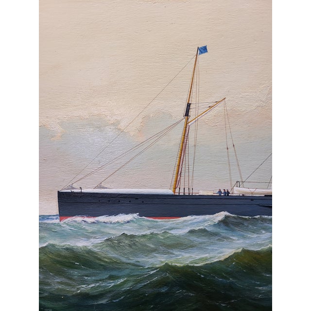 1970s Civil War Ironclad Ship "Banshee", Oil on Board Painting by ...