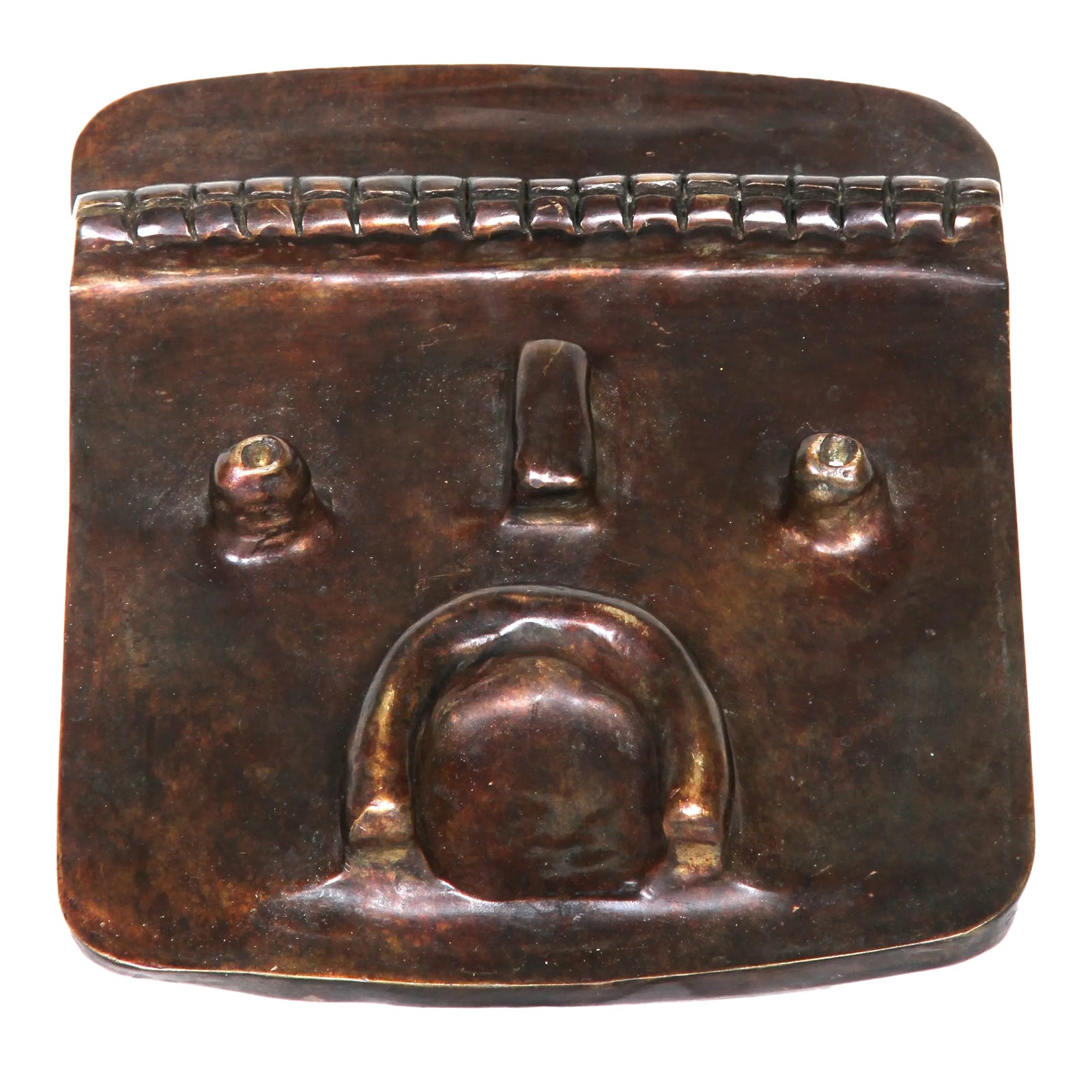 Sad Face Bronze Sculpture, Soveida | Chairish