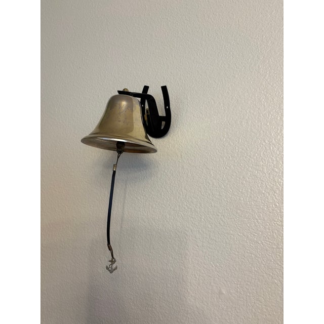 Vintage Ranch Brass Dinner Bell With Ringer | Chairish