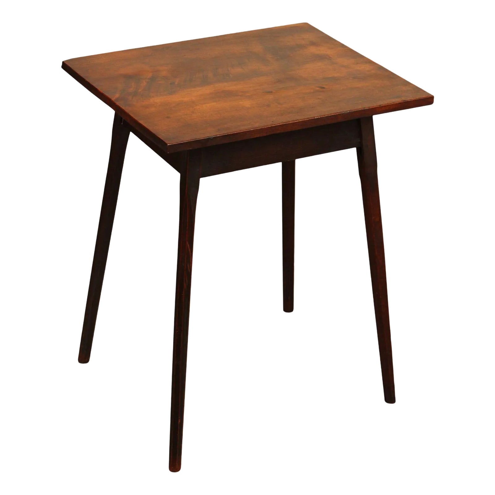Antique Federal Style Walnut Pencil Leg Side Table | Chairish