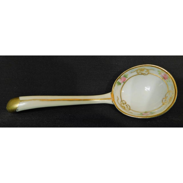 Small Antique Nippon White Porcelain Hand Painted Pink Roses Gold Trim ...